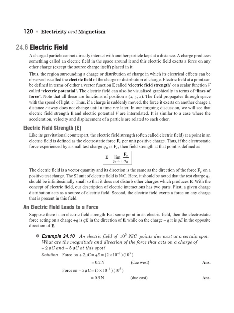 Electrostatics DC Pandey | PDF | Electric Field | Potential Energy