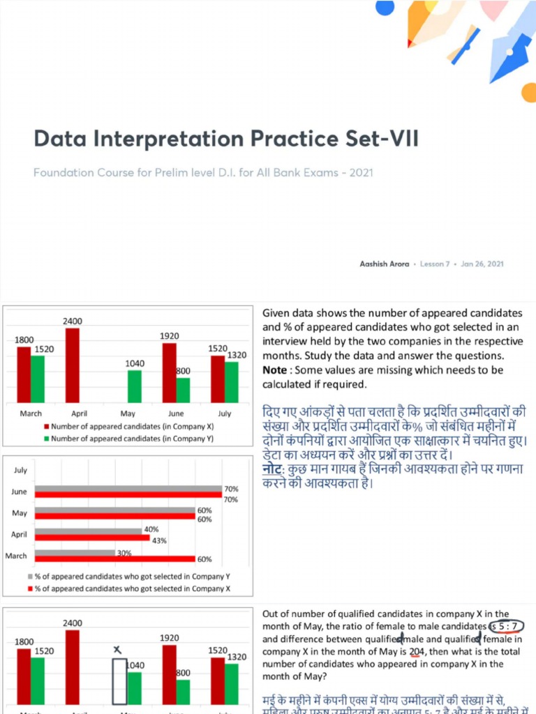 Data Interpretation Practice SetVII With Anno | PDF