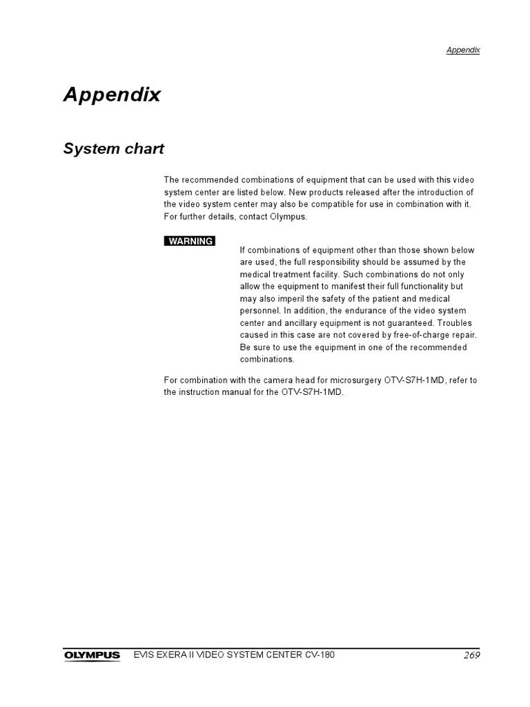 Olympus CV180 User Manual-APPENDIX | PDF | Power Supply | Electromagnetic Interference