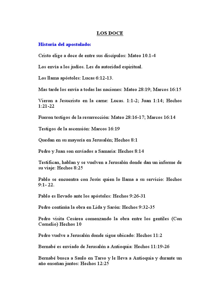 Los Doce | PDF | Juan el apóstol | Jesús