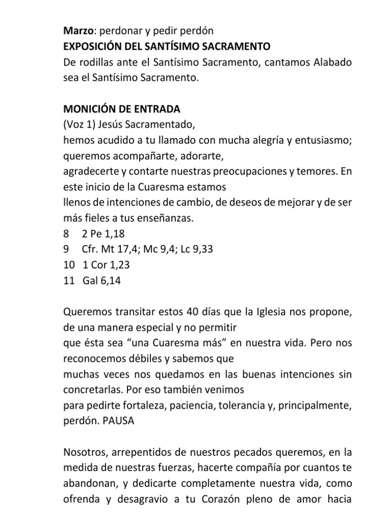 Hora Santa Marzo | PDF | orador del Señor | eucaristía