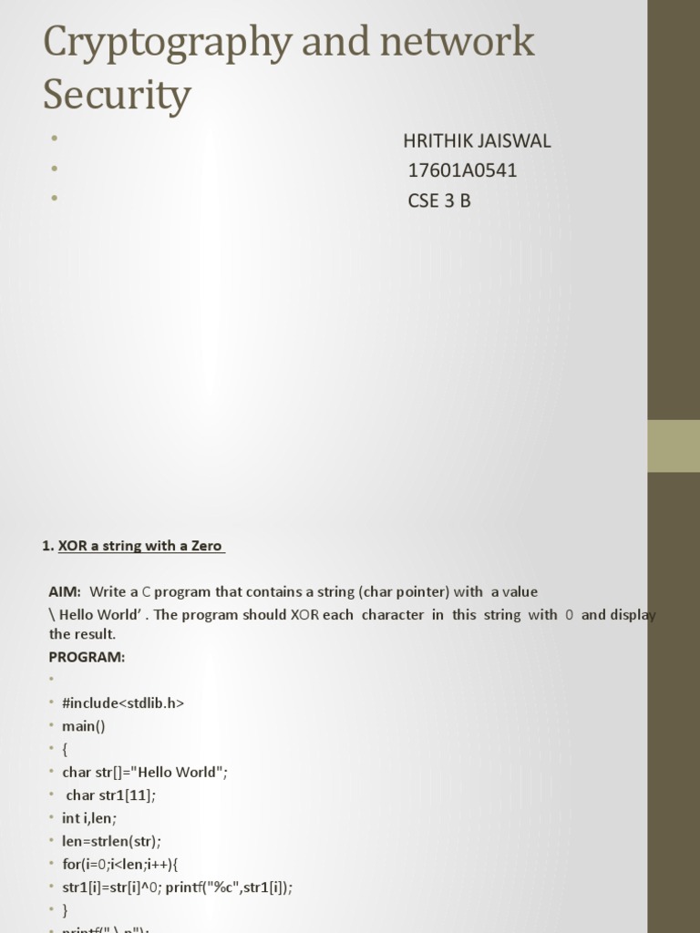 Cryptography and Network Security PPTTTTT Lab | PDF | Encryption | Cryptography