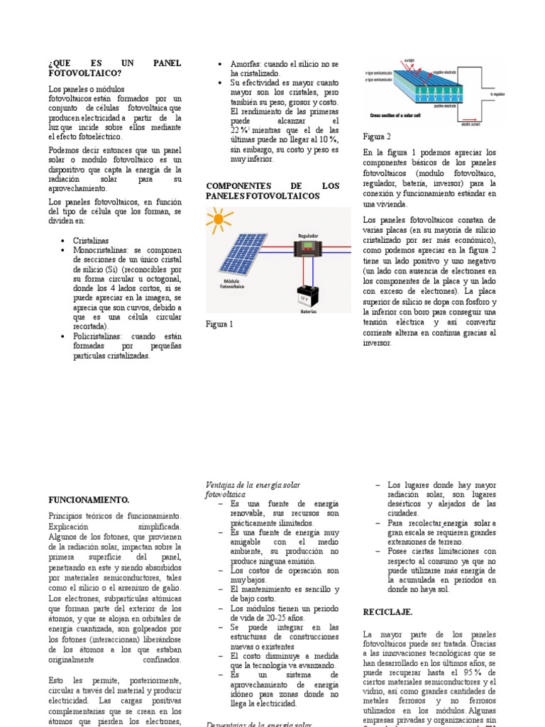 Características de los paneles solares | PDF | Panel solar | Fotovoltaica