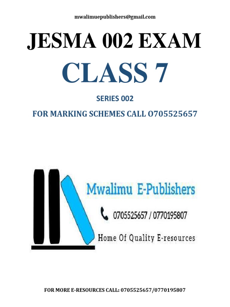 Class 7 Jesma Exam Series 2 | PDF