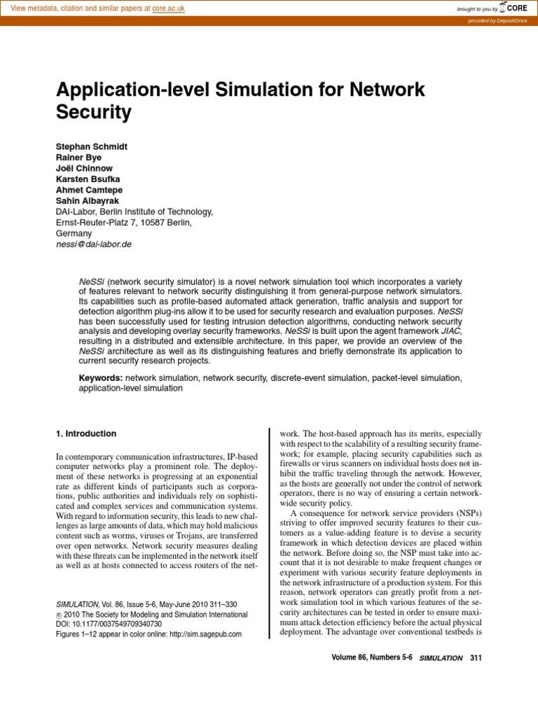 Application-Level Simulation For Network Security | PDF | Computer ...