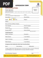 Admission Form Play School | PDF | Identity Document | Preschool