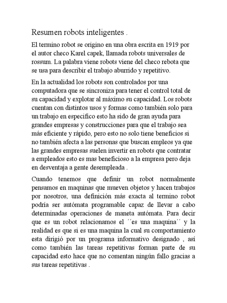 Impacto de los Robots en el Empleo | PDF