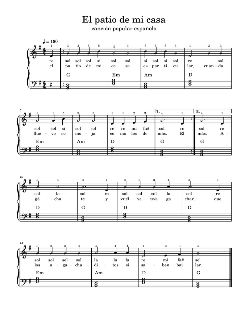 El - Patio - de - Mi - Casa - Full Score | PDF