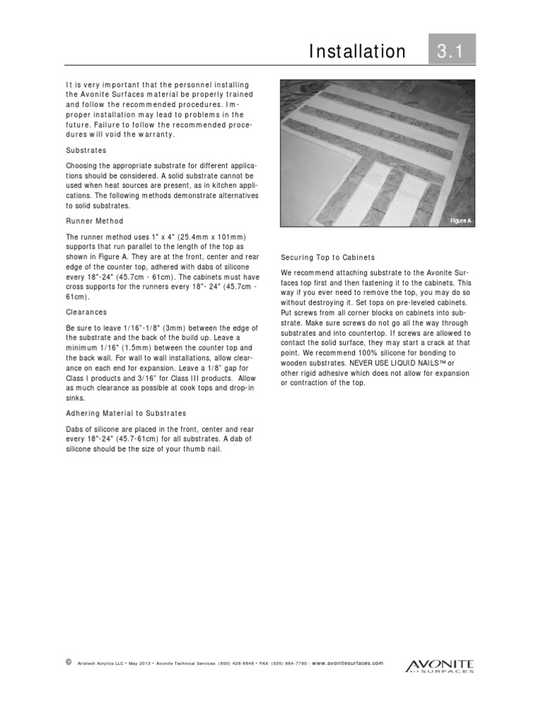 Installation: Aristech Acrylics LLC - May 2013 - Avonite Technical ...