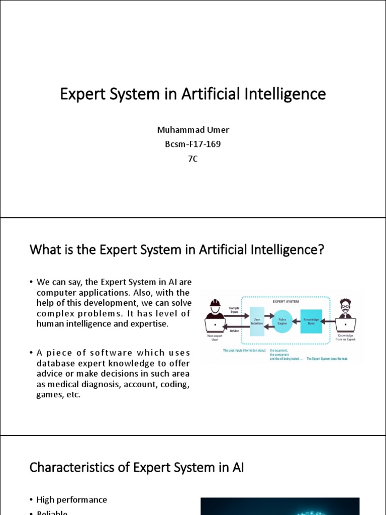 Expert System in Artificial Intelligence | PDF | Intelligence (AI ...