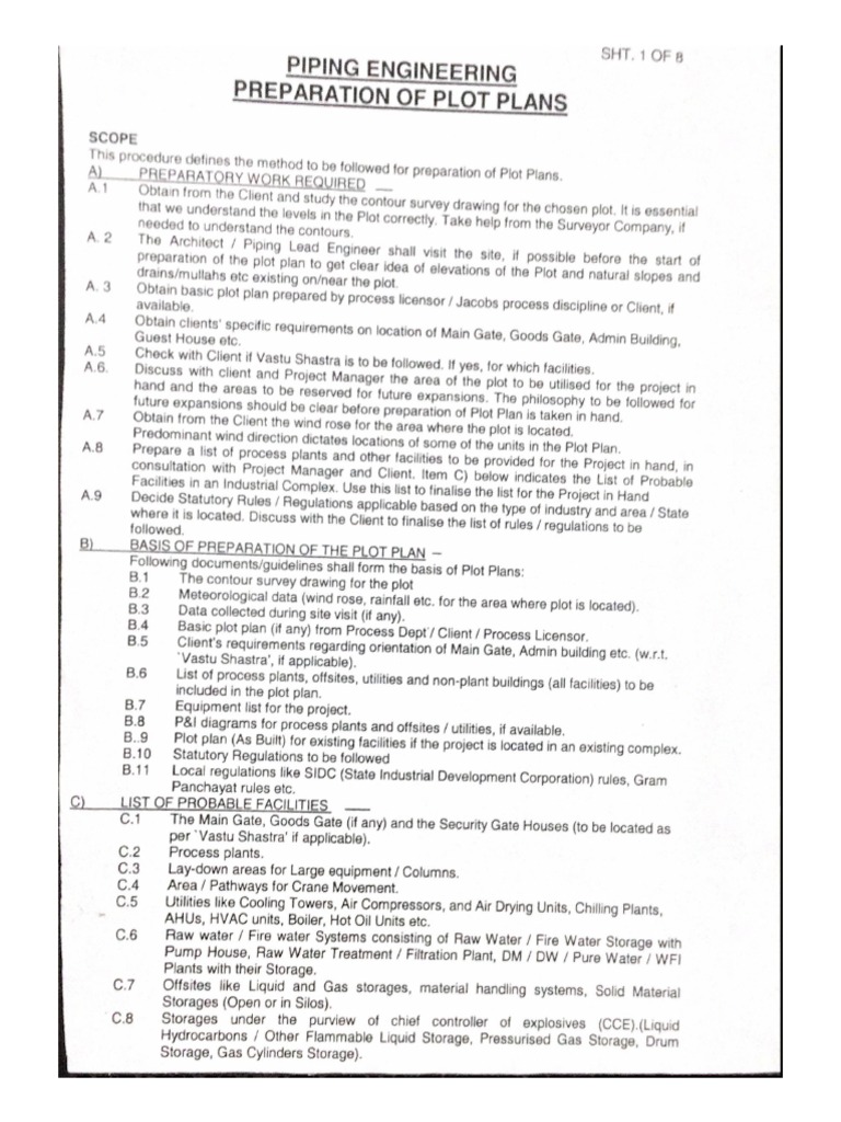 Plot Plan Tips - Piping Engineering | PDF