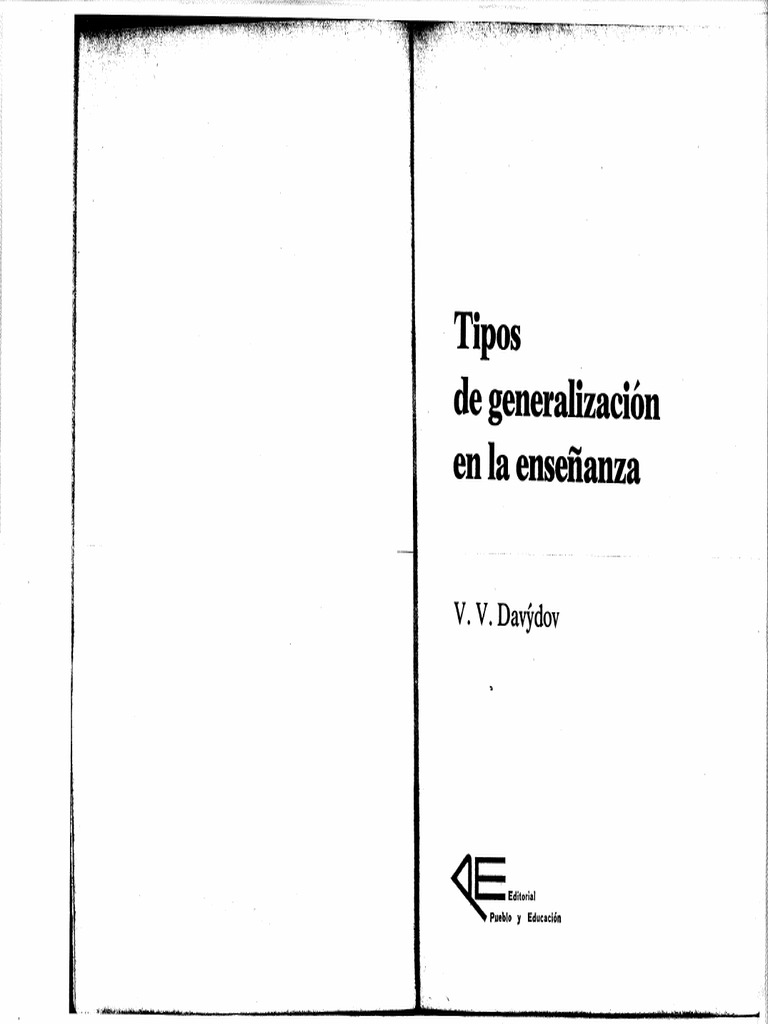 Tipos de Generalizacion en La Ensenanza | PDF