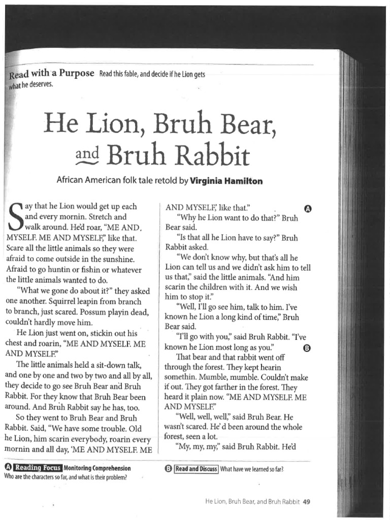 He Lion Bruh Bear and Bruh Rabbit | PDF