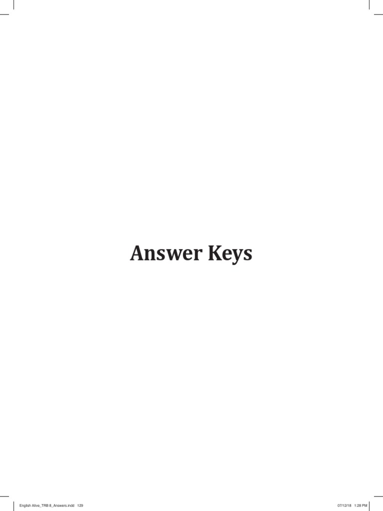 Answer Keys | PDF | Adjective | Adverb
