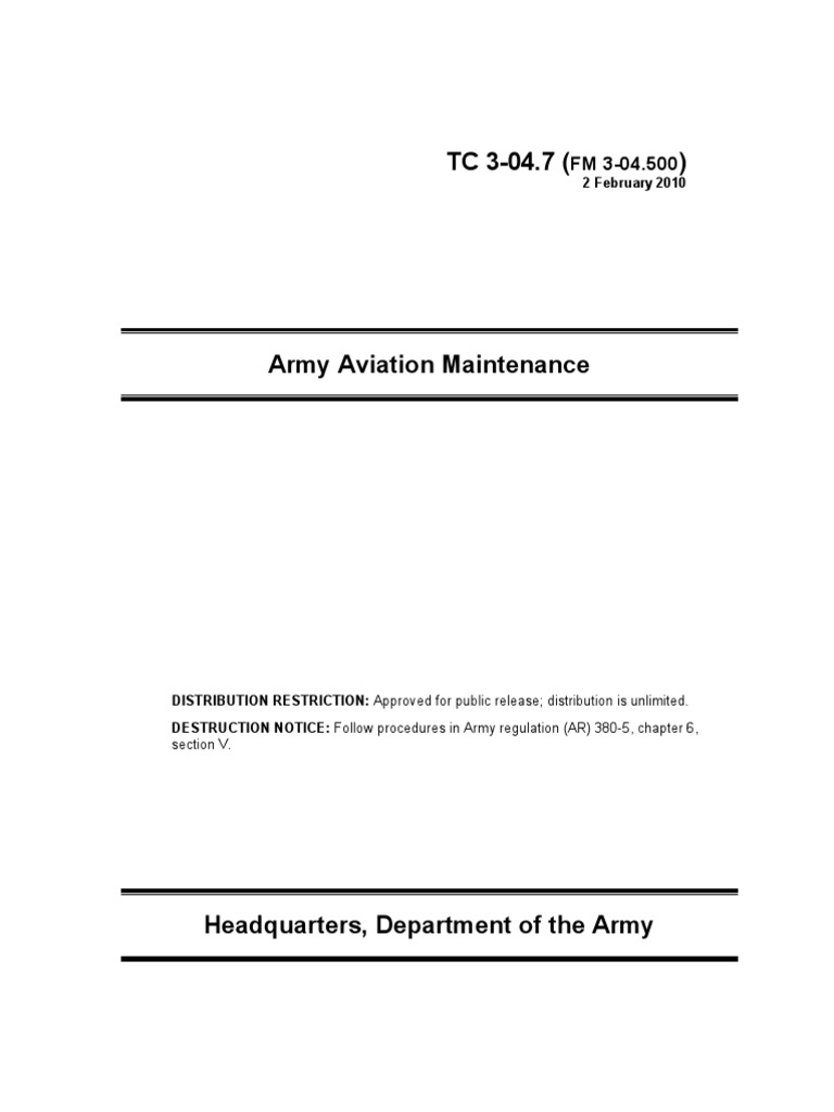 TC 3-04.7 (Army Aviation Maintenance) | PDF | Resource | United States Army
