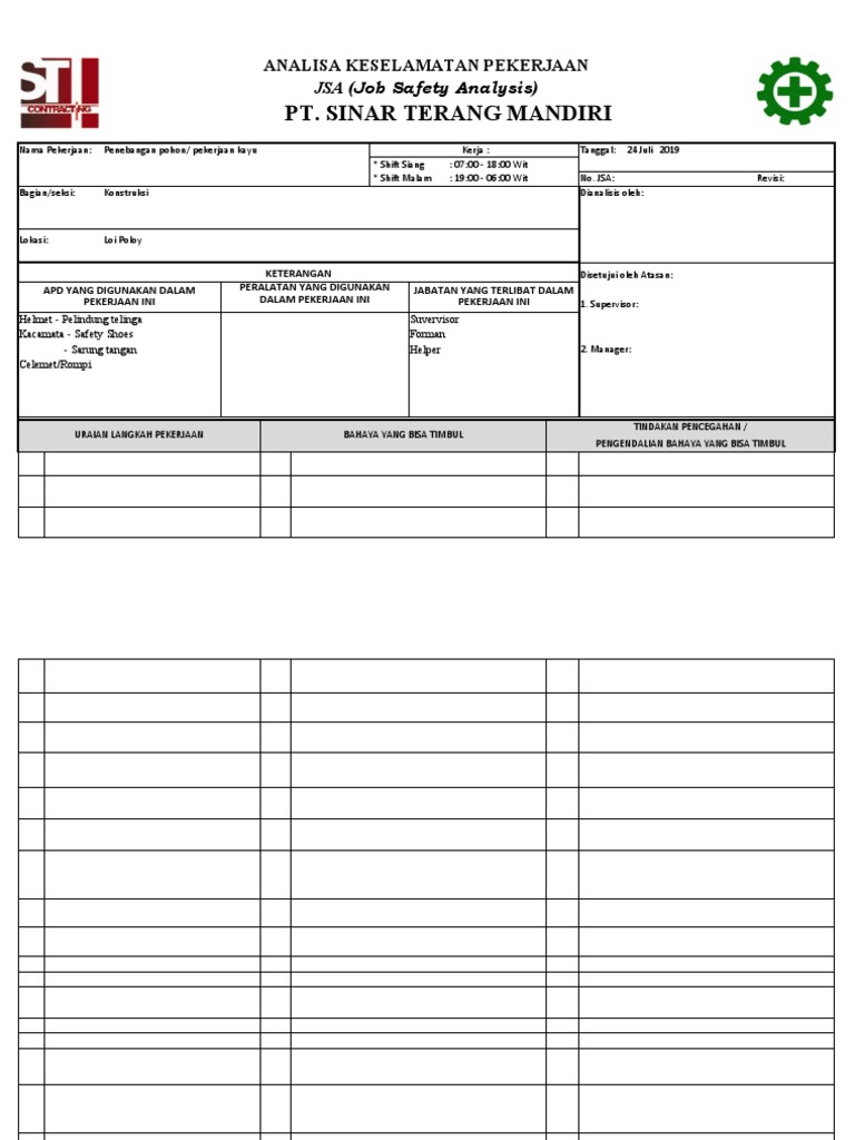 JSA Maintenance Alat Berat Di Crusher | PDF