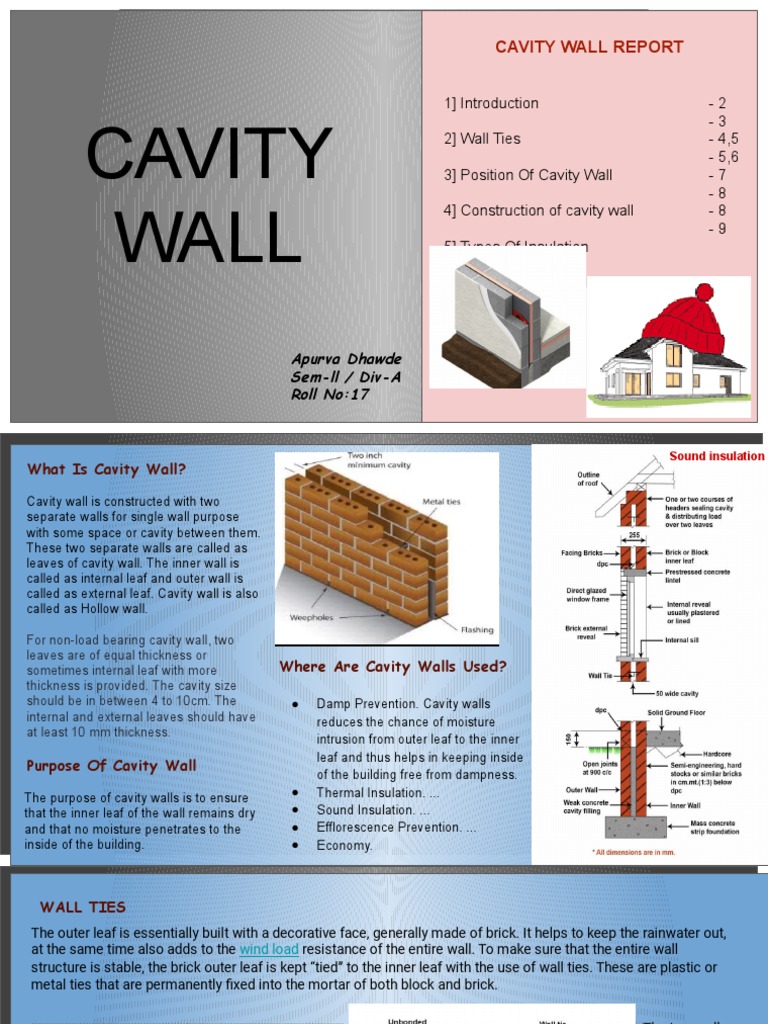 Cavity Wall Benefits and Construction | PDF | Wall | Building Insulation