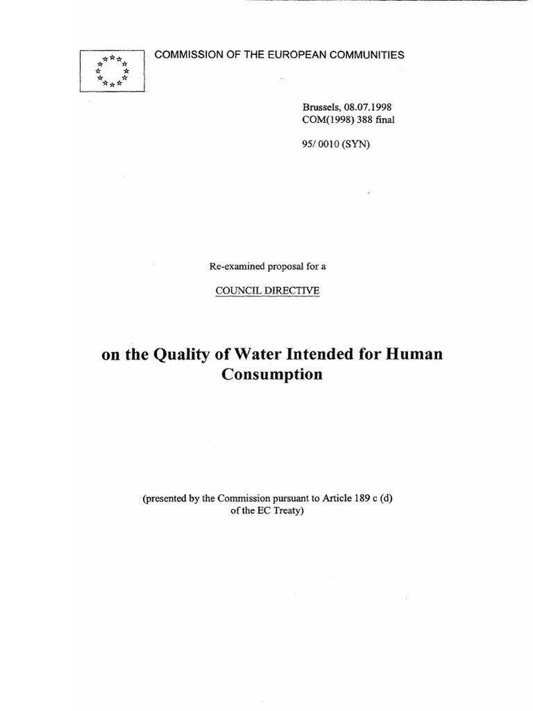 Water Consumption | PDF