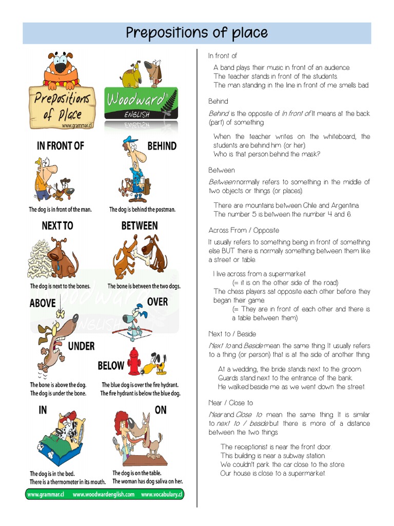 Prepositions of Place: An Analysis of Spatial Relationships Through ...