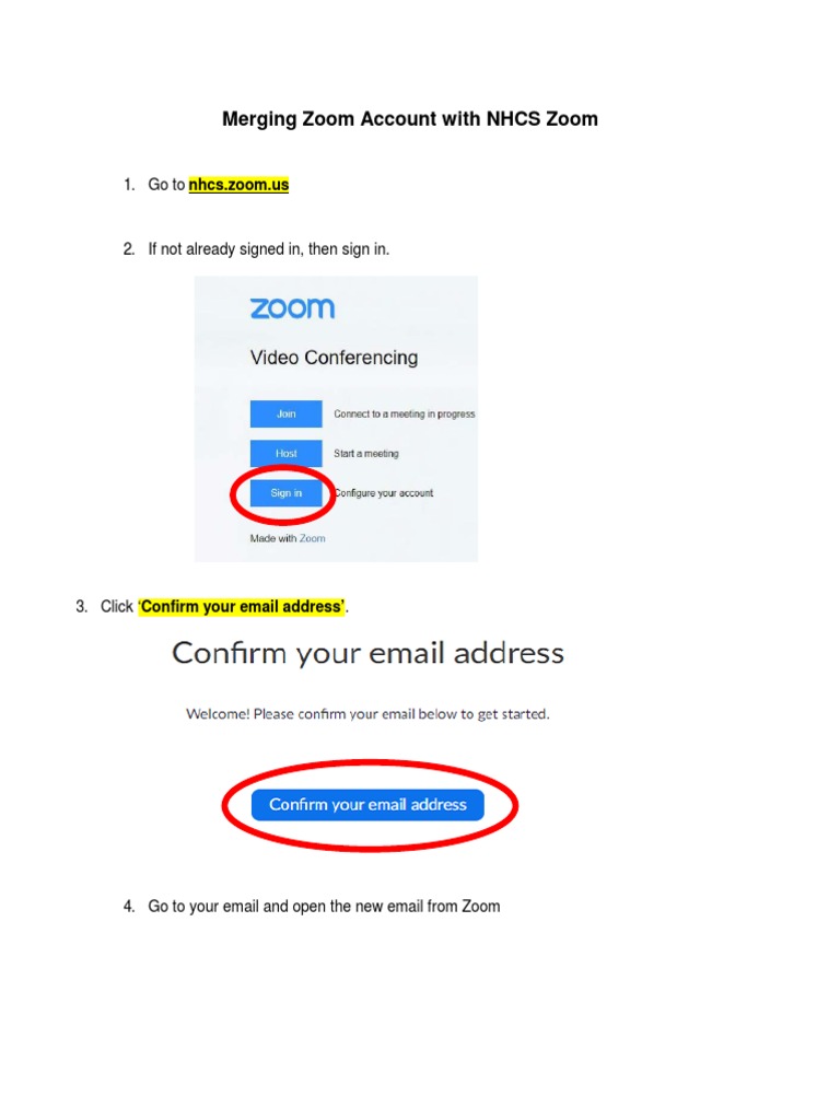 Merging Zoom Accounts | PDF