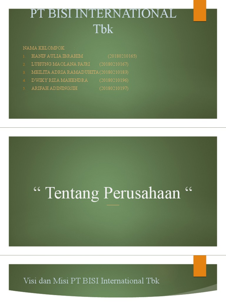 PT BISI INTERNATIONAL TBK | PDF
