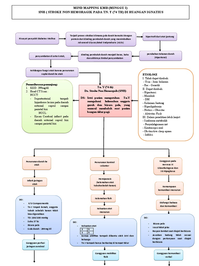 Mind Mapping Stroke Non Hemoragik | PDF