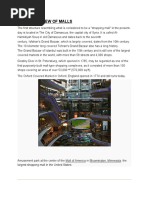 Types of Mall | PDF | Shopping Mall | Retail Buildings