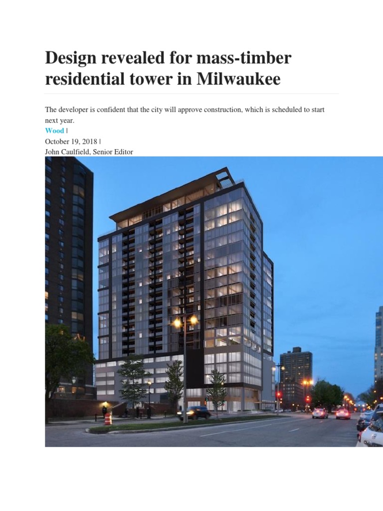 Proposed 21-Story Residential Tower in Milwaukee Would Be Tallest Mass ...