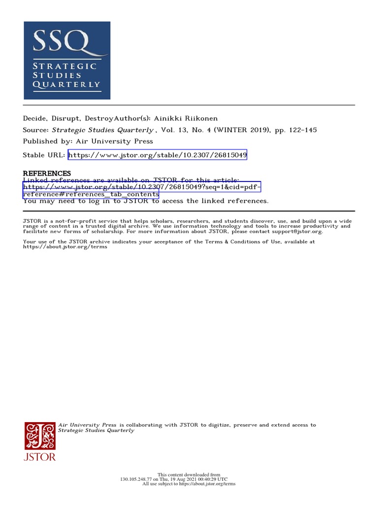 Decide, Disrupt, Destroy | PDF | Surveillance | Security