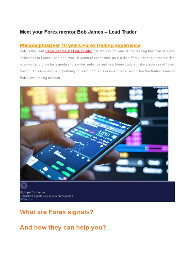 Meet Your Forex Mentor Bob James - Lead Trader Philadelphia | PDF ...