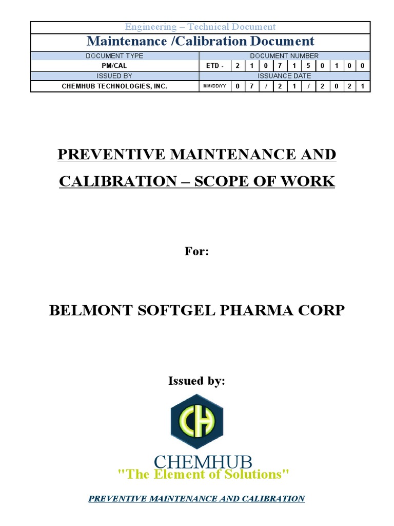 Scope of Work-Belmont - Polarimeter-P1000-Led - 2107210100 | PDF ...