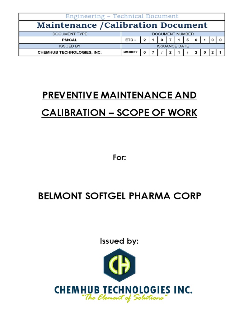 Scope of Work-Belmont - Polarimeter-P1000-Led - 2107210100 | PDF ...