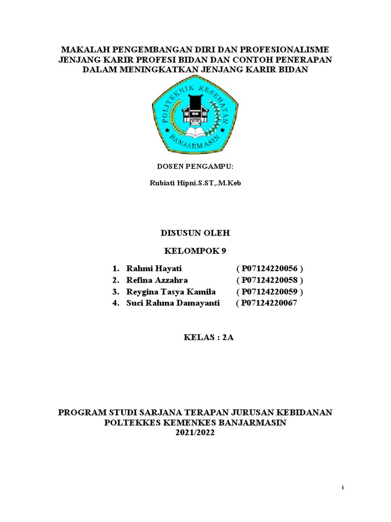 MAKALAH Kel 9 PENGEMBANGAN DIRI Dan PROFESIONALISME (Kel 9) | PDF