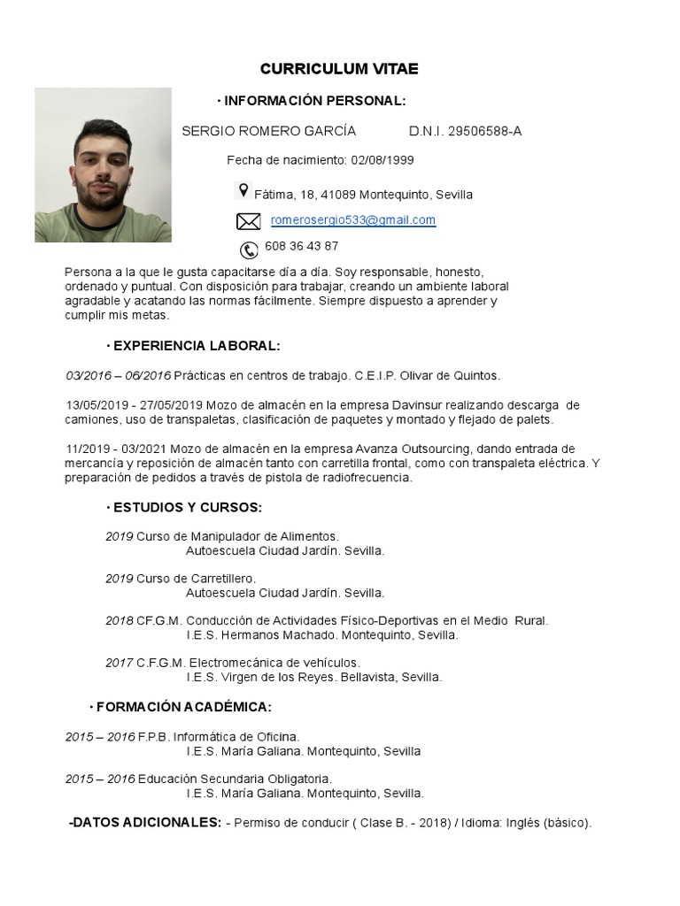 CV Sergio | PDF