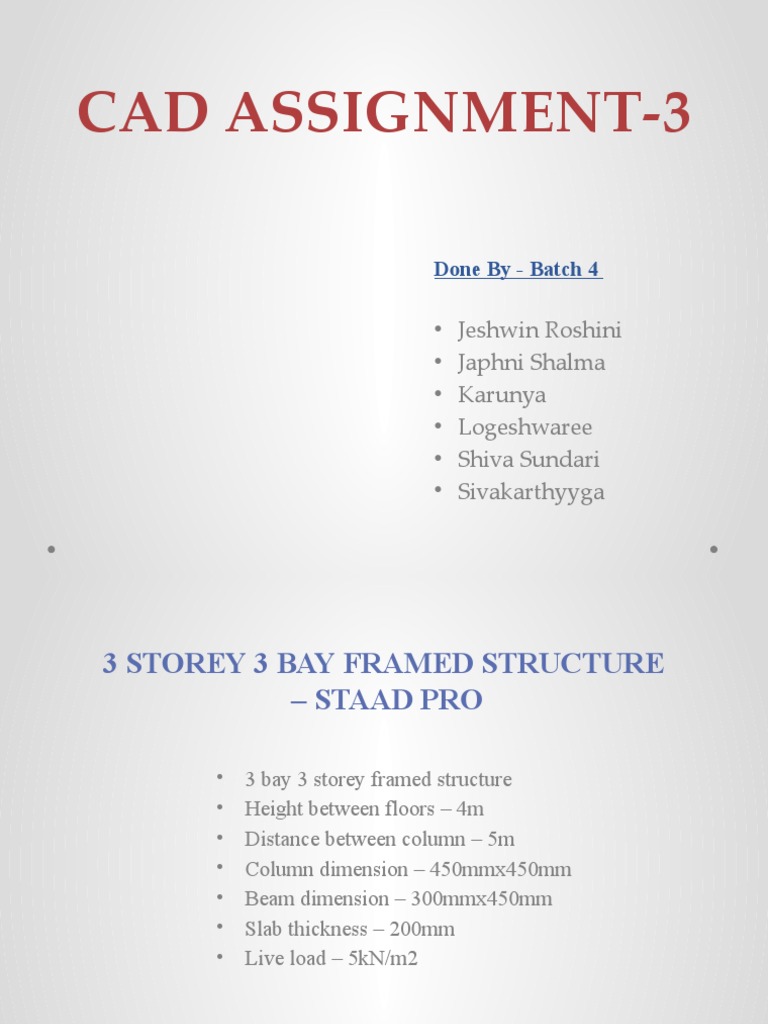 3D CAD Structure Analysis in STAAD Pro | PDF | Finite Element Method ...