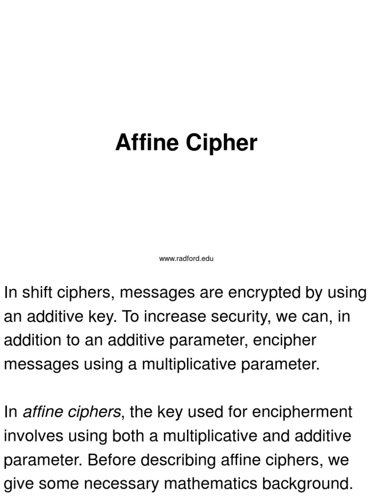 Affine Cipher Cryptanalysis Explained | PDF | Factorization | Cipher