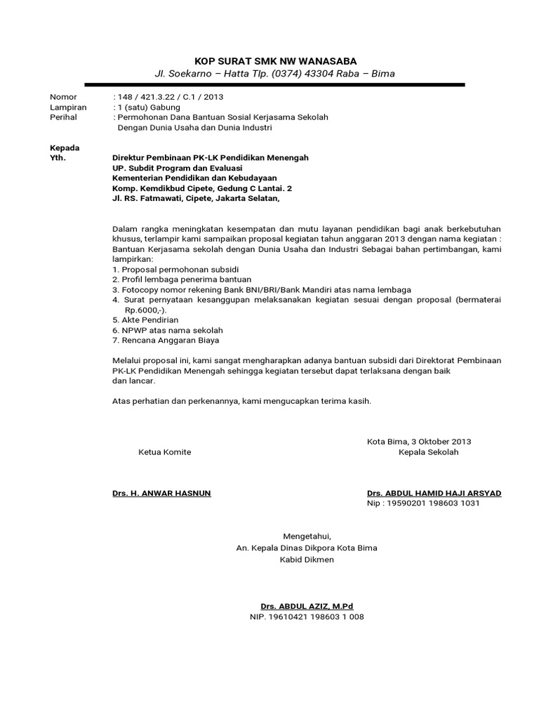 Dokumen - Tips Proposal Kerjasama Sekolah Dudi | PDF