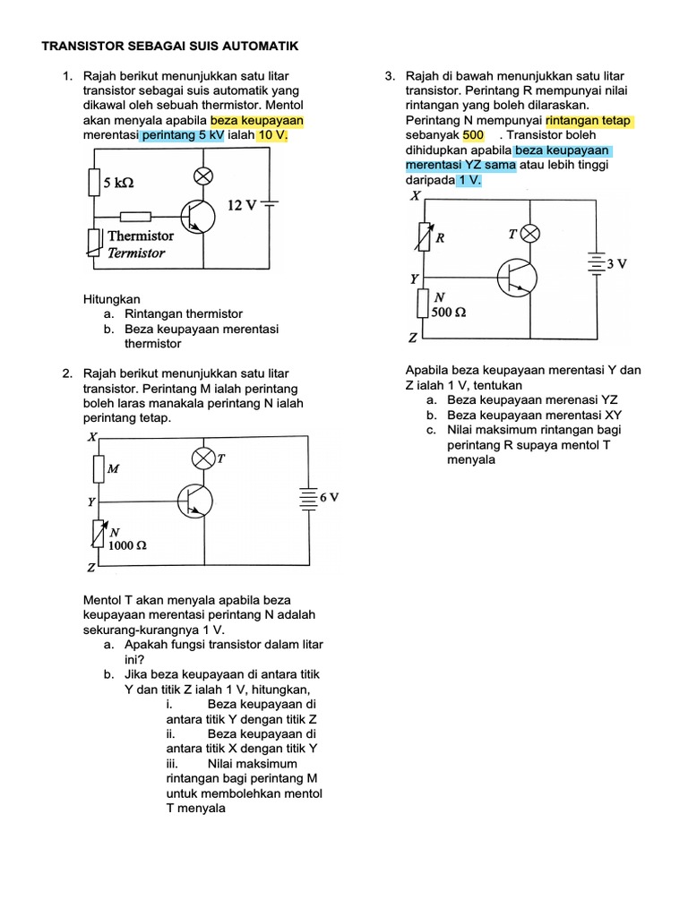 Transistor Sebagai Suis Automatik | PDF