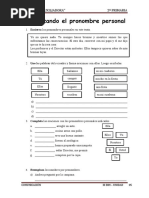 Ejercicios Pronombres Personales | PDF