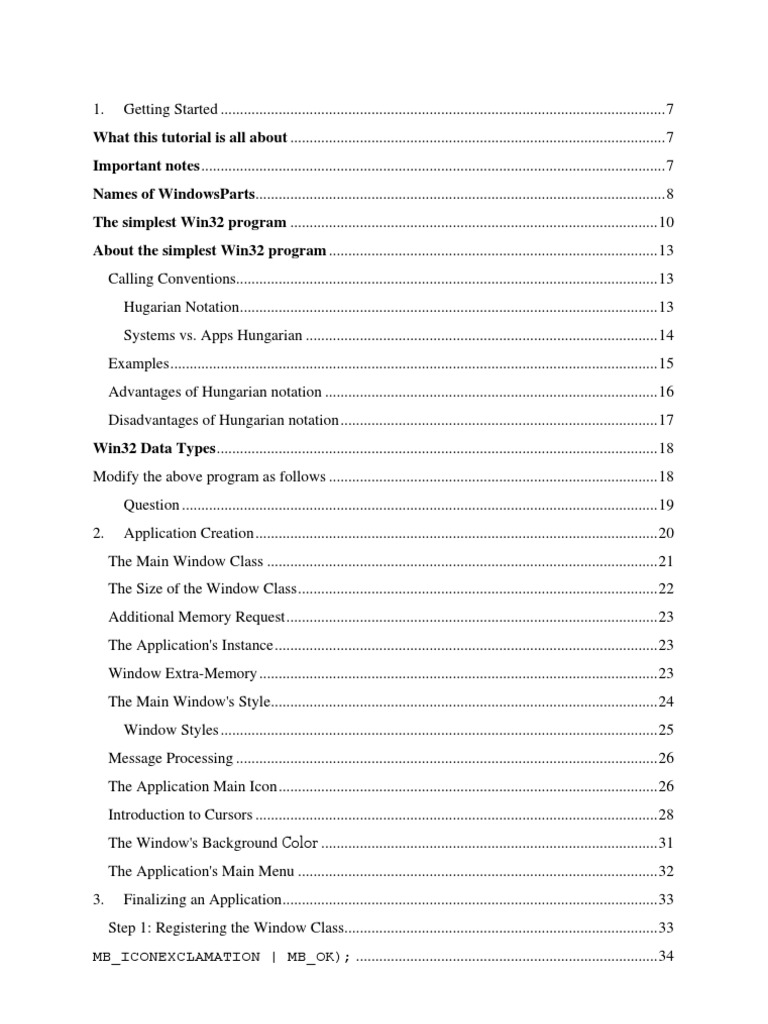 Win32 API Tutorials | Download Free PDF | Data Type | Computer Programming