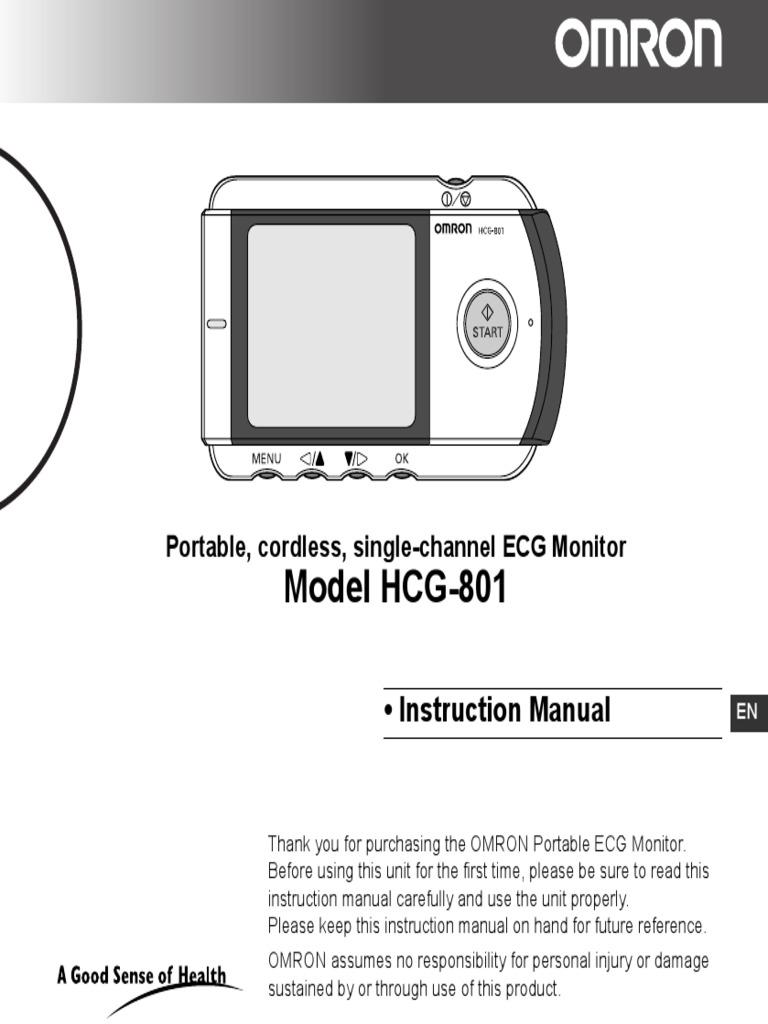 Instruction Manual Model HCG-801 | PDF | Electrocardiography | Heart Rate