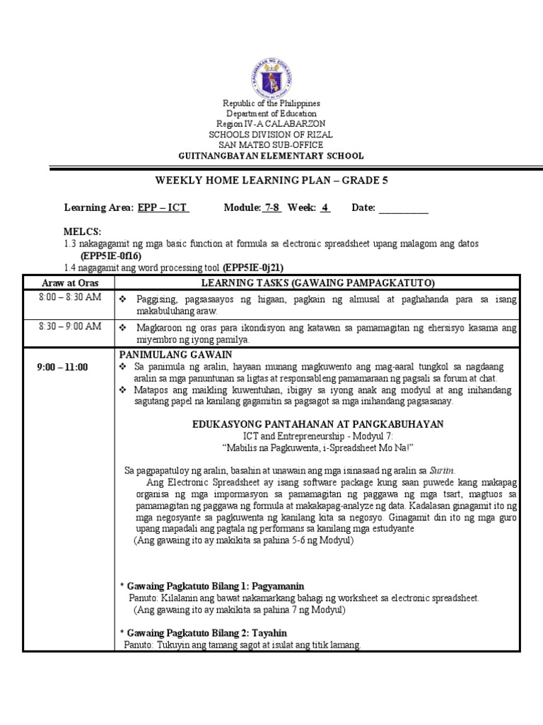 WHLP Epp-Ict W4 | PDF