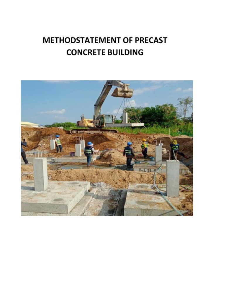Methodstatement of Precast Concrete Building | PDF