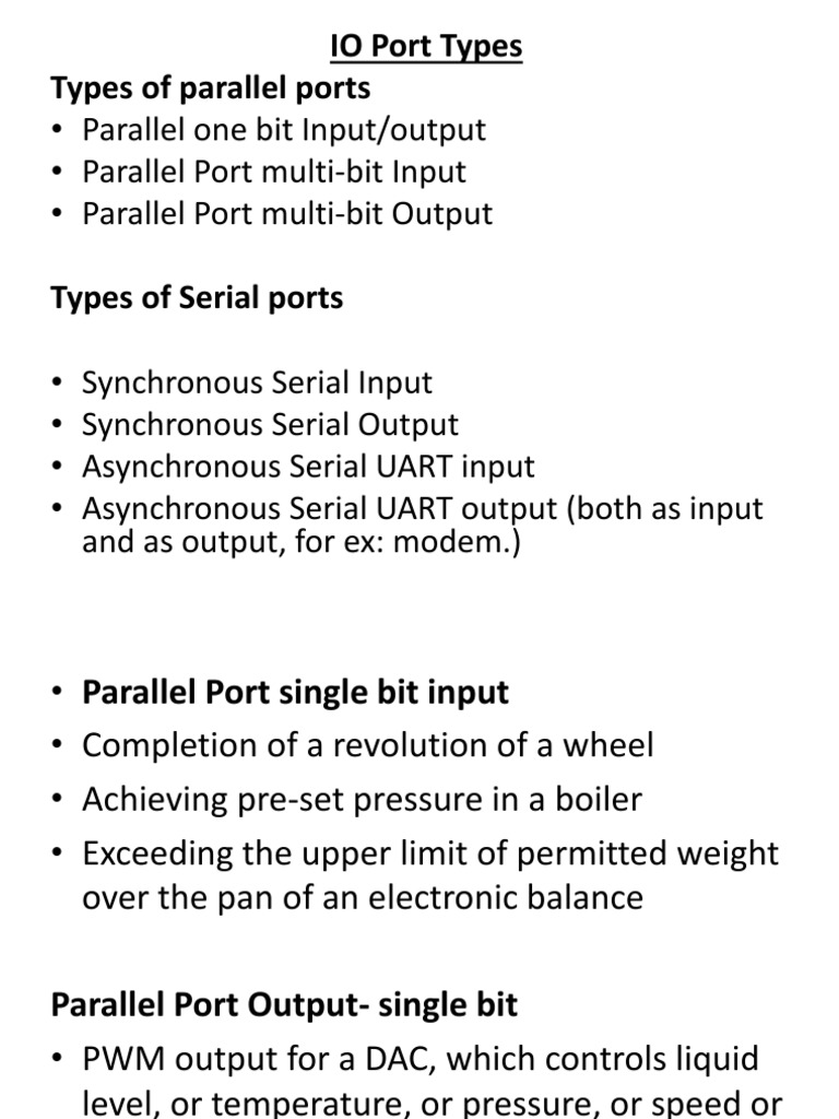 A Comprehensive Guide to Common Input/Output Port Types and Serial ...