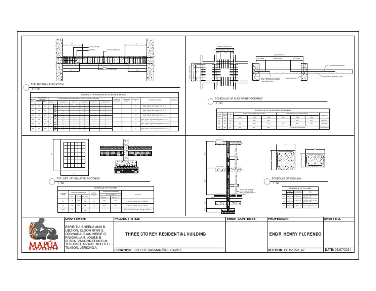 Group 7 Beam Schedule | PDF | Composite Material | Structural Engineering