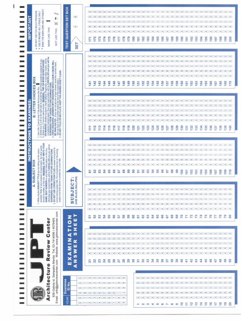 Board Exam Answer Sheet | PDF