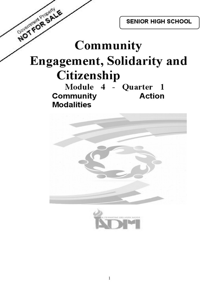 CESC12 Q1 Mod4 Community-Action-Modalities v3 | PDF | Community | Citizenship