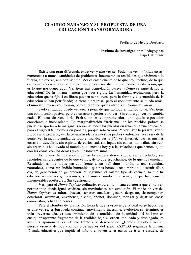 Claudio Naranjo PDF | PDF