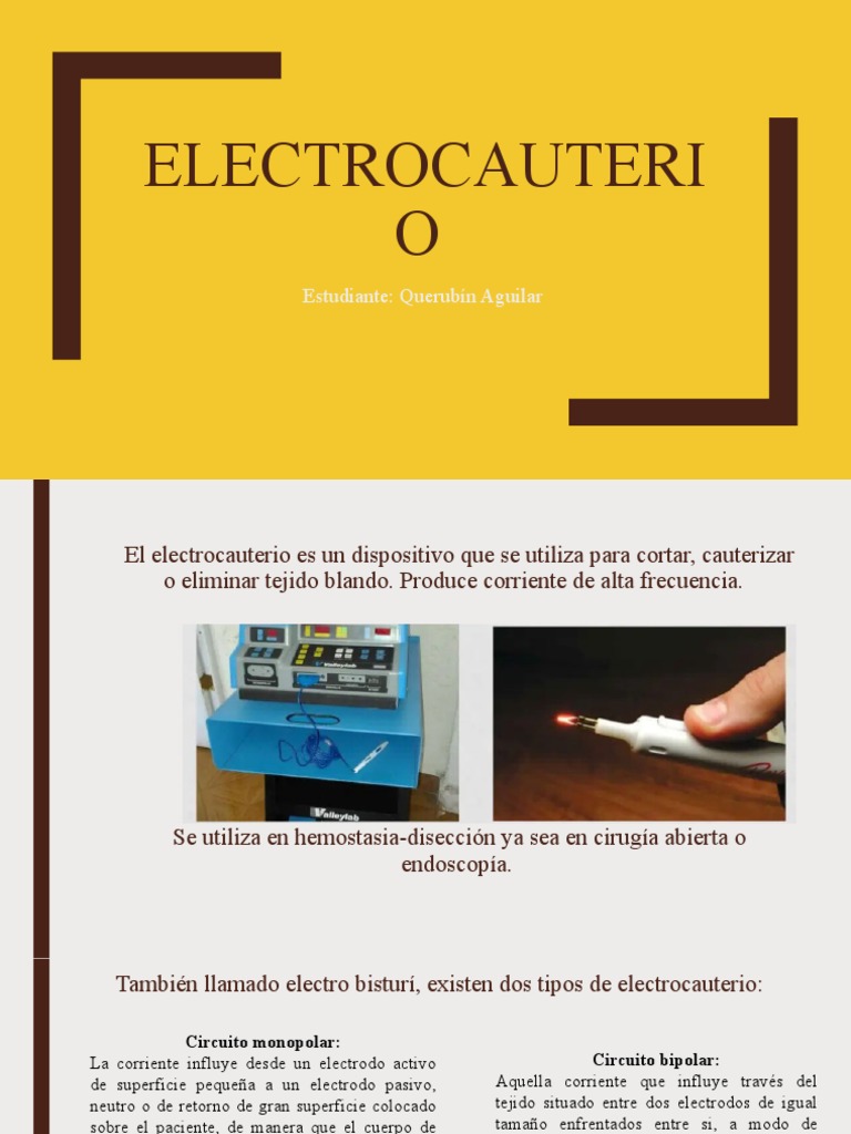 Electrocauterio | PDF | Medicina CLINICA | Especialidades Medicas