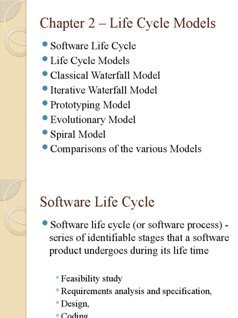 Chapter 2 - Life Cycle Models | PDF | Prototype | Feasibility Study